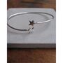 925 Silver Star Open Bangle By Maitri