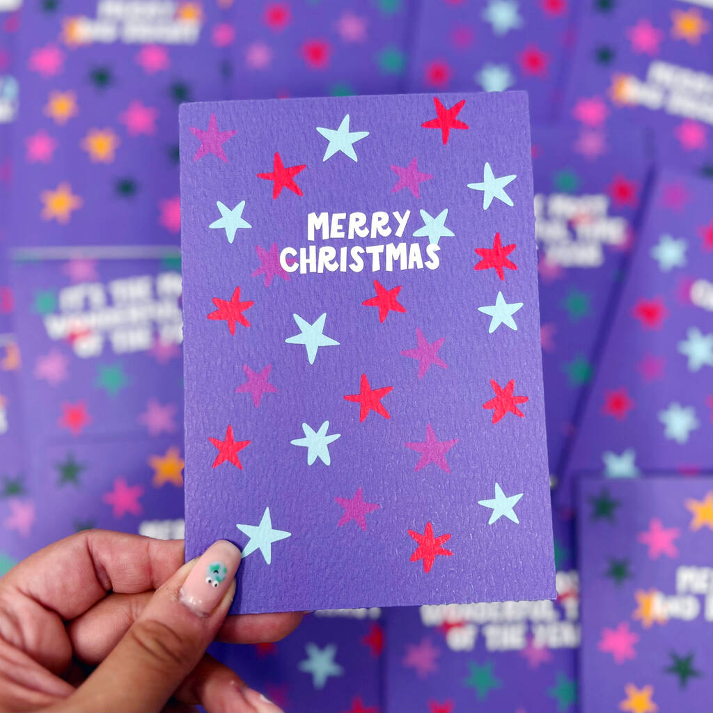 Charity Christmas Pack Of Six Star Design By Xoxo Designs by Ruth