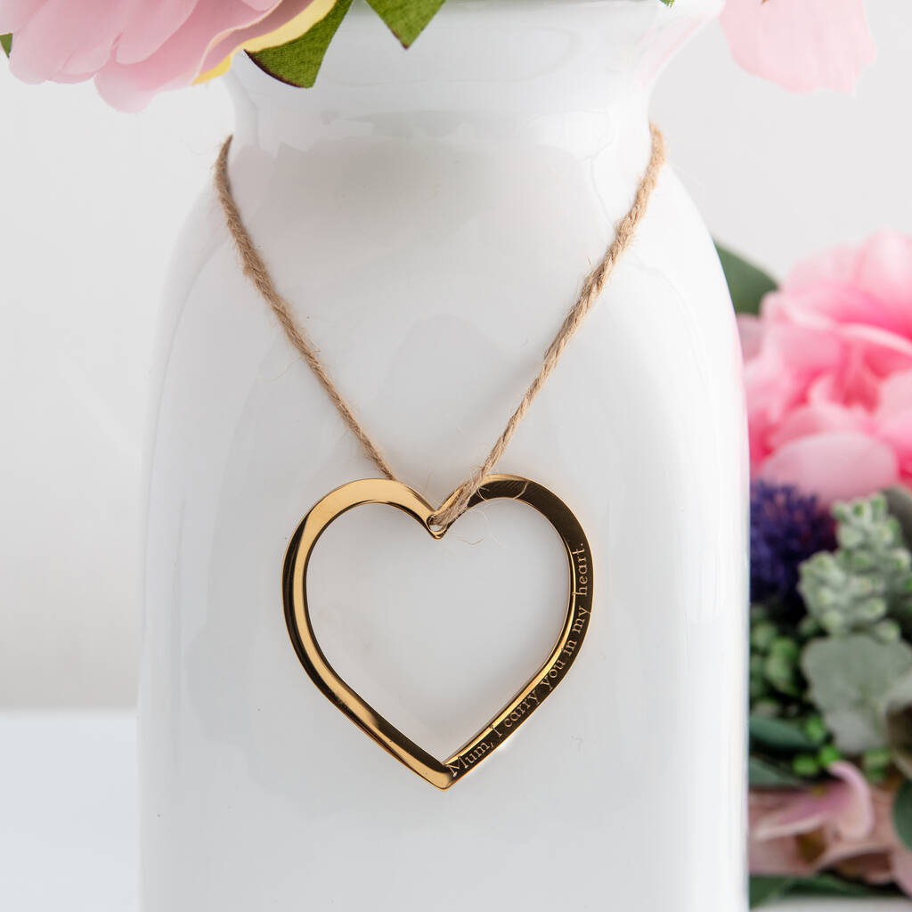 Personalised Heart In Gold Or Silver By Mw Studio | notonthehighstreet.com