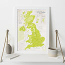 Map Of Uk Art Print By Maps International | notonthehighstreet.com