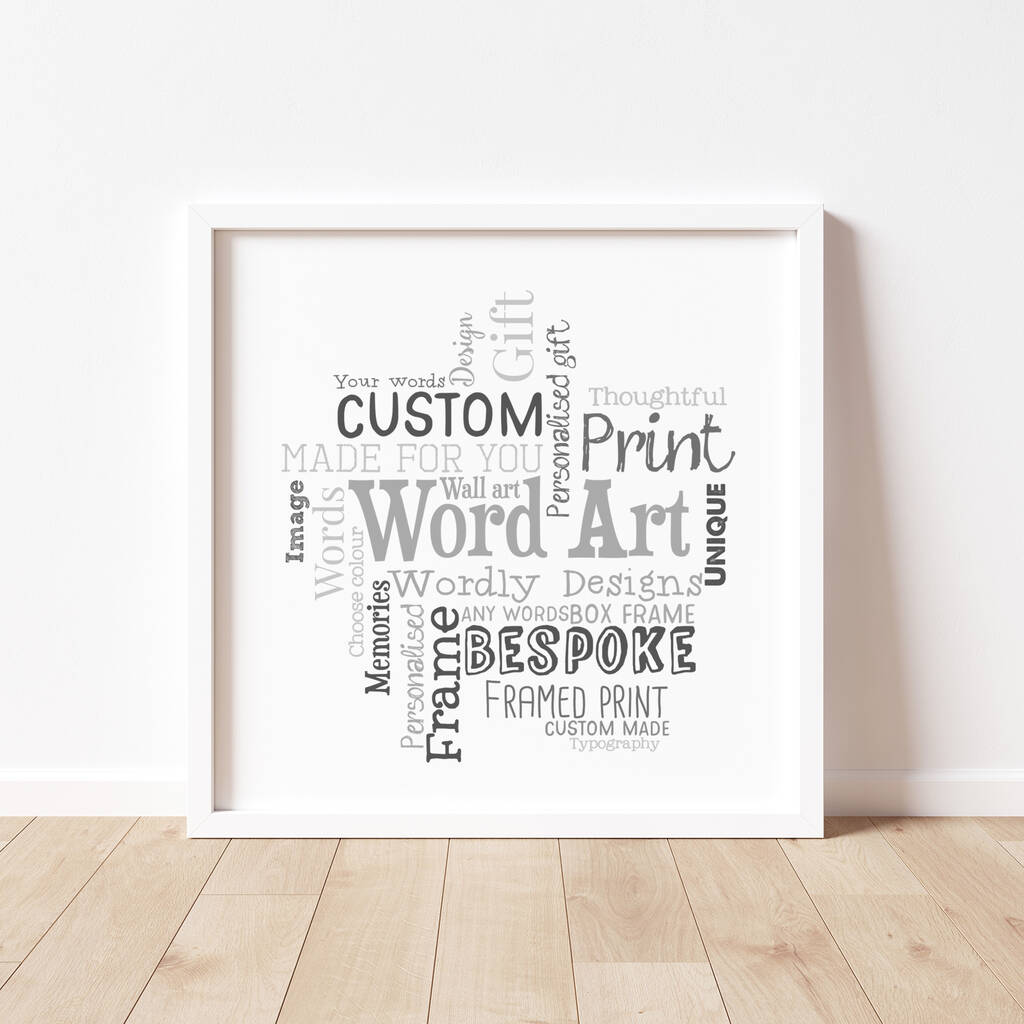 Personalised Word Art Cloud Print By Hope and Love | notonthehighstreet.com