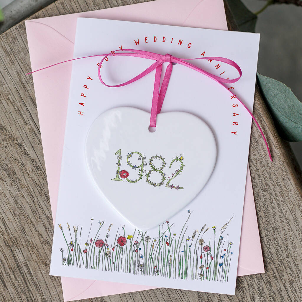 Personalised Ruby Wedding Anniversary Keepsake Card By This Is Nessie ...