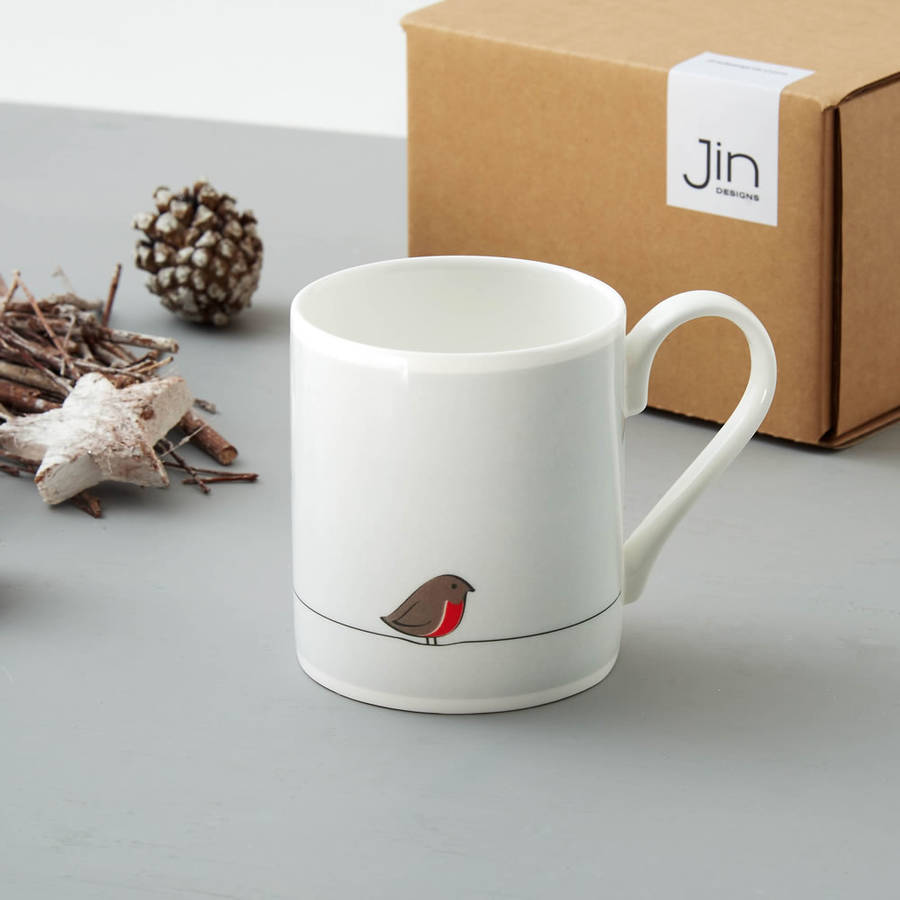 robin fine bone china mug by jin designs | notonthehighstreet.com
