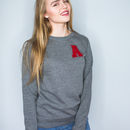 personalised letter sweater by rosie willett designs ...