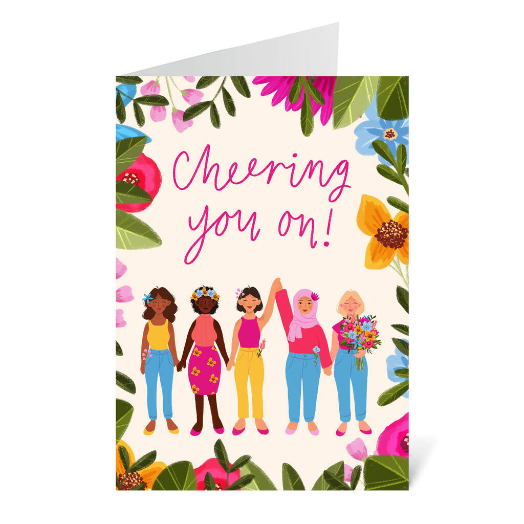 'Cheering You On!' Encouragment Greetings Card By Flourish Paperworks