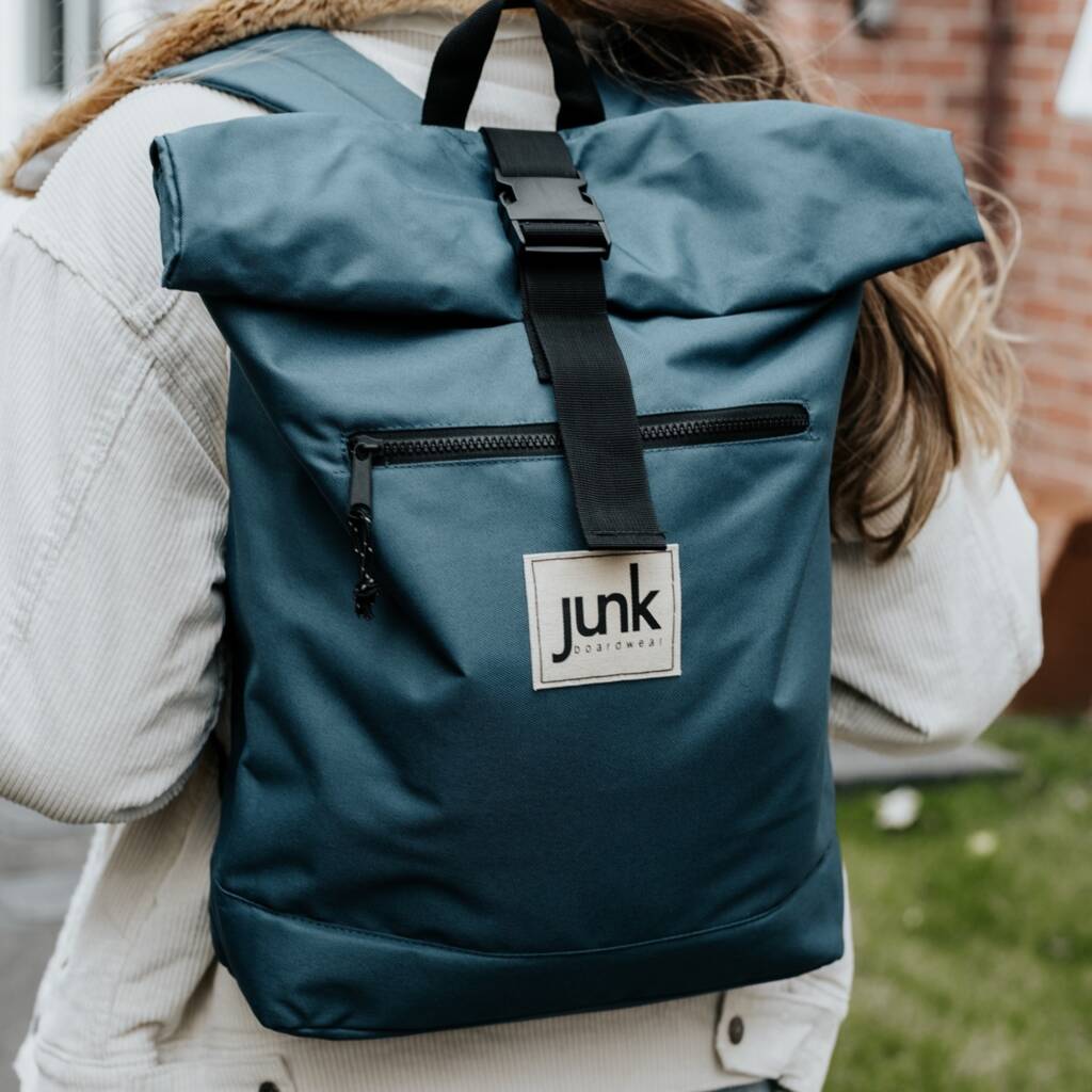 Recycled Roll Top Rucksack By Junkbox Apparel | notonthehighstreet.com