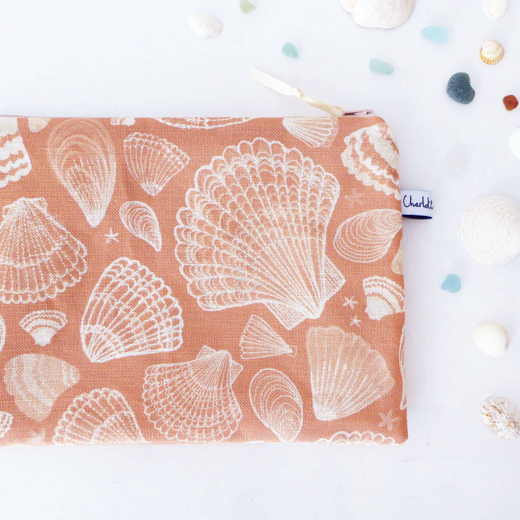 Seashells Travel Pouch By Charlotte Macey | notonthehighstreet.com