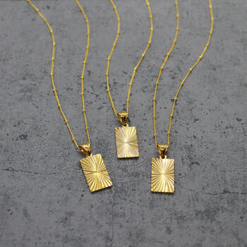 Gold Filled Rectangle Pendant Necklace By Mara Studio ...