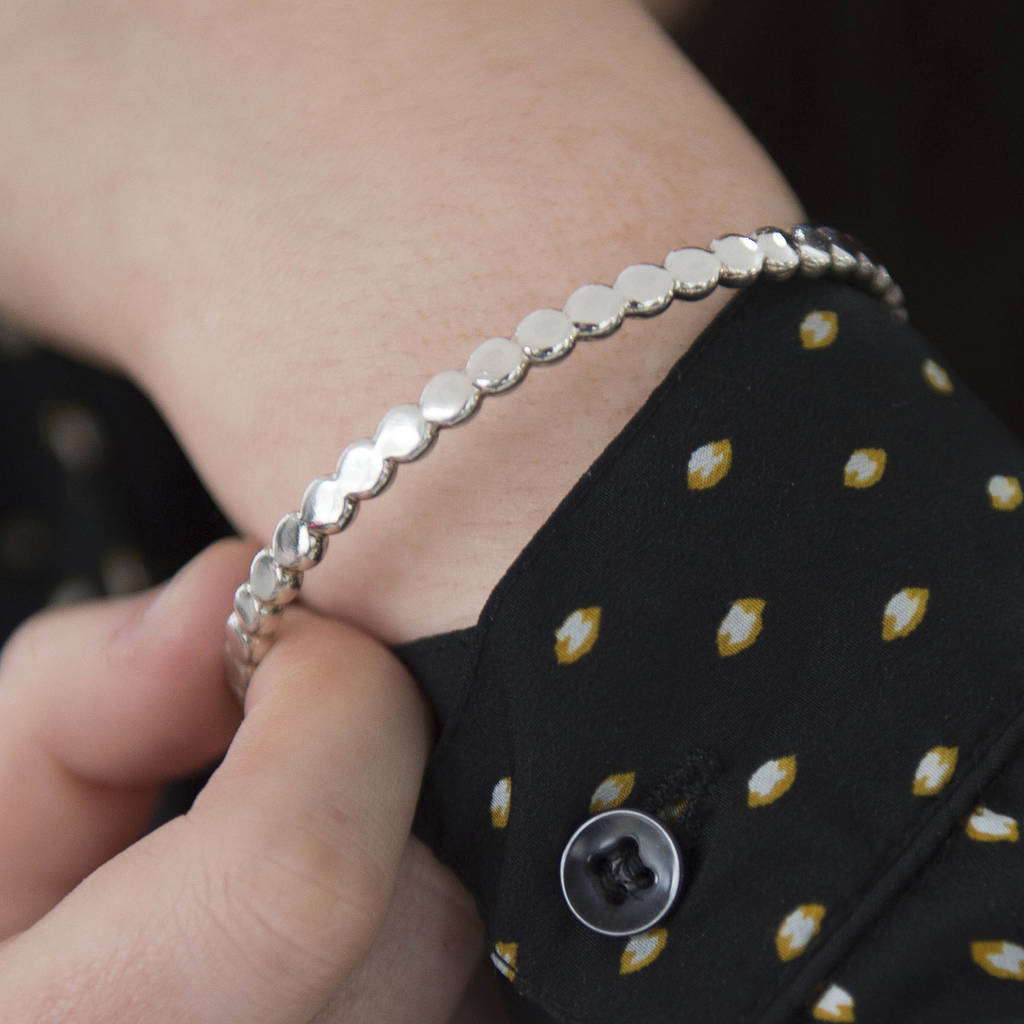 Pebble Sterling Silver Bangle By Alison Moore Designs ...