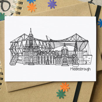 Middlesbrough Skyline Cityscape Art Print Unframed By Becka Griffin ...