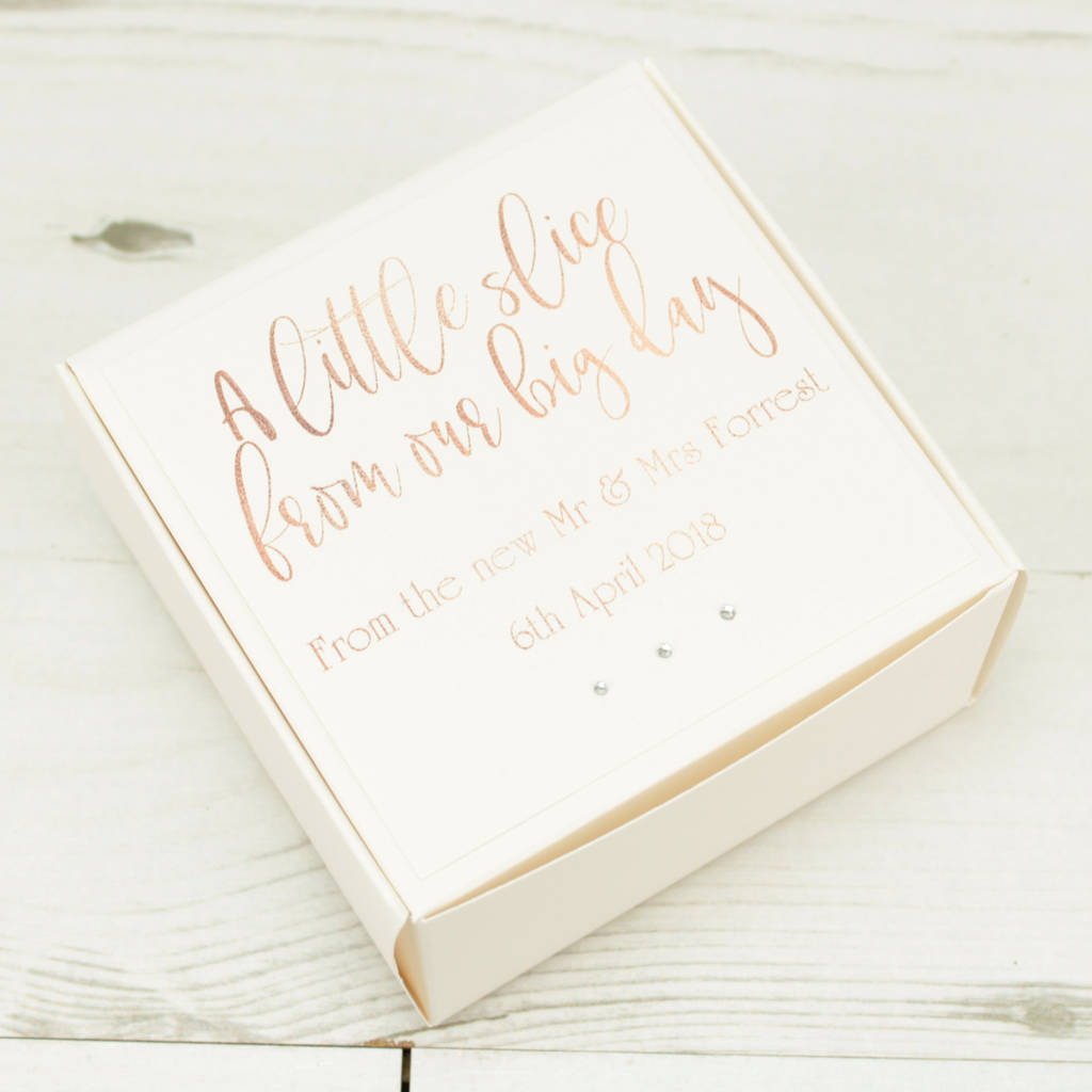 personalised rose gold wedding cake box by dreams to reality design ltd ...