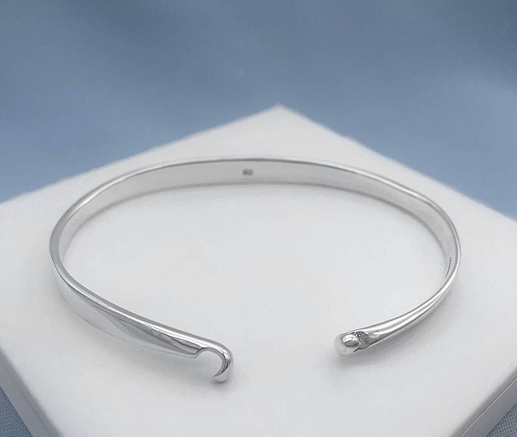 Personalised Sterling Silver Bangle With Clasp By Mon Bijoux Jewellery ...