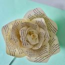 Personalised Newspaper Print Paper Rose By Paper Posies ...