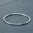 Simple Silver Bangle By Hersey Silversmiths | notonthehighstreet.com