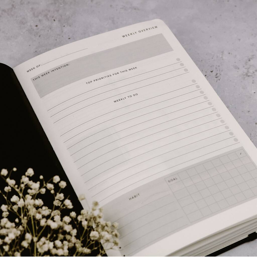 Minimalist Undated Daily Planner By Faye Co Papier | notonthehighstreet.com