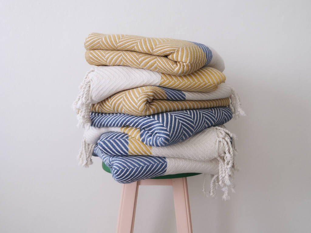 Personalised Recycled Cotton Throw, Sustainable Gift By Living Roots ...