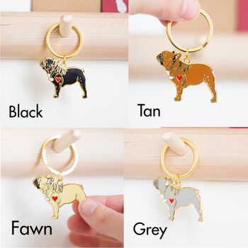 French Bulldog Enamel Keyring By Ren And Thread | notonthehighstreet.com