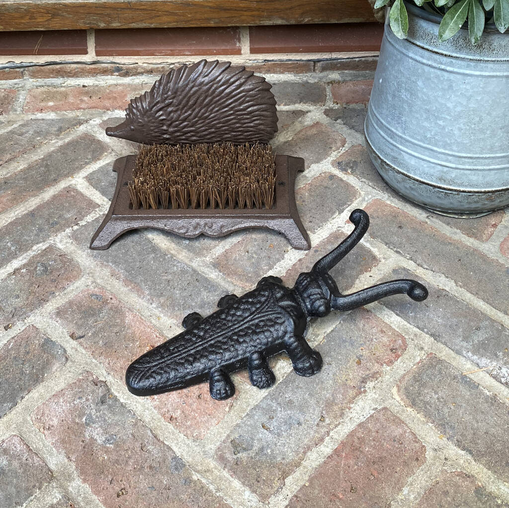 Hedgehog Boot Brush And Two Bertie Beetle Boot Jacks By Garden ...