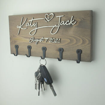 Personalised Key Holder With Five Hooks By Mac and lilly ...