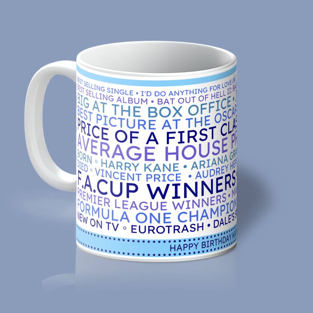 Personalised 30th Birthday Mug Gift 1993 Or 1994 By elevencorners