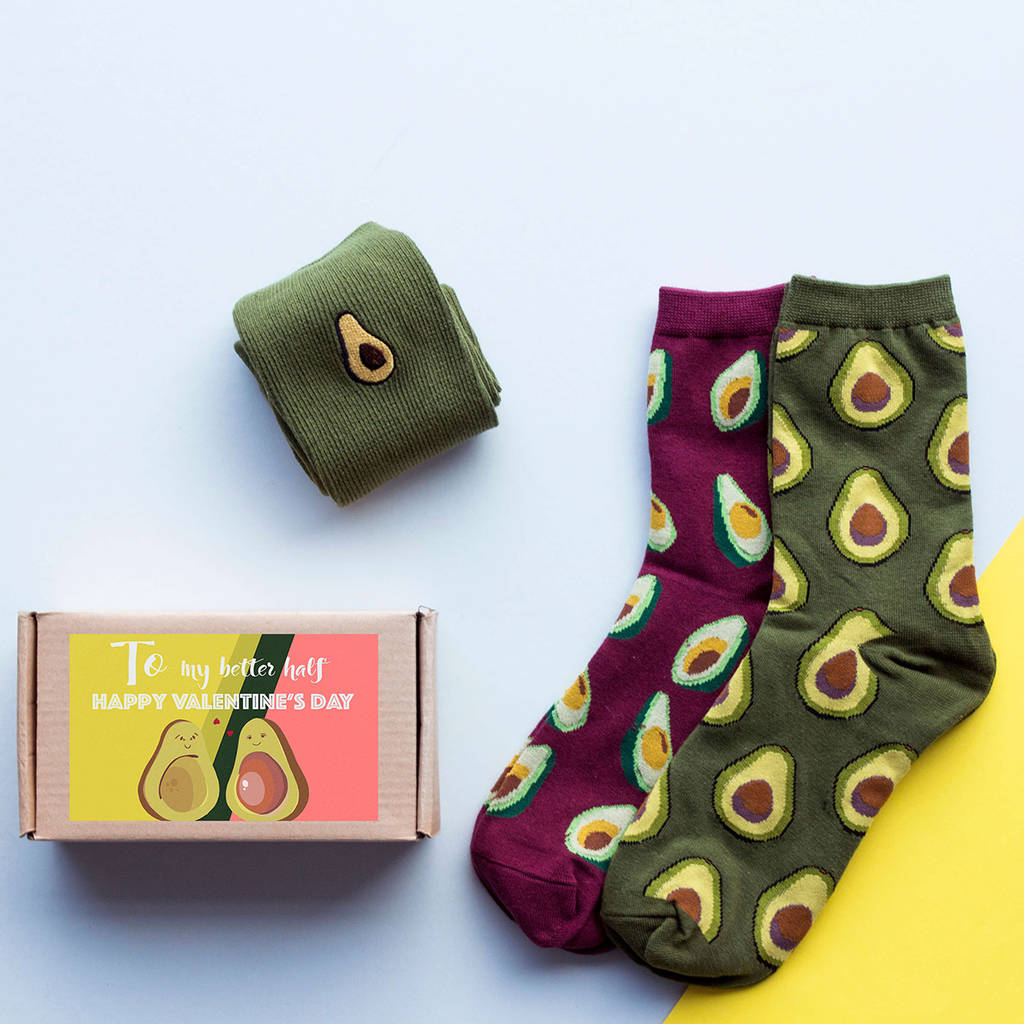 Avocado Socks Set Of Two In A Box By Studio Hop | notonthehighstreet.com