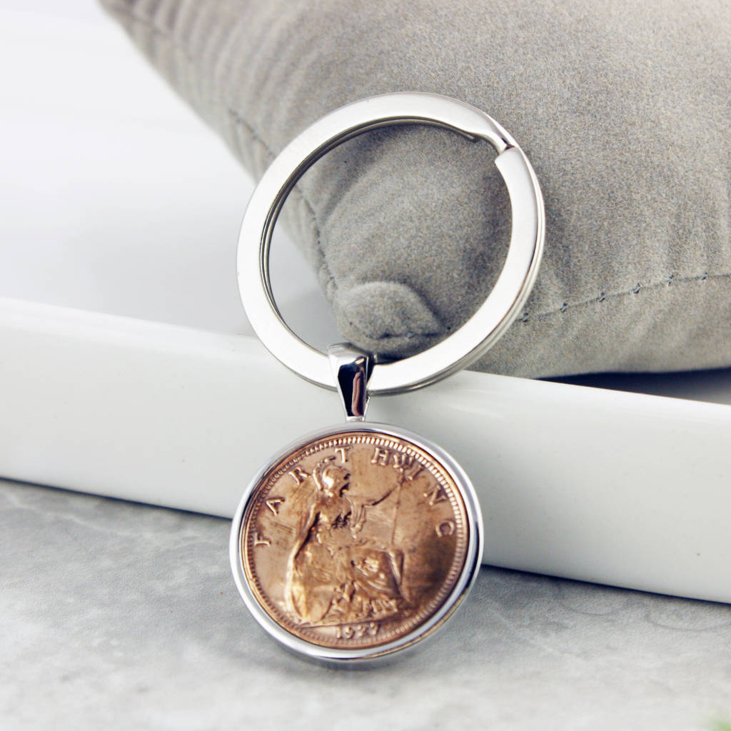 farthing year coin keyring 1920 to 1956 by ellie ellie ...