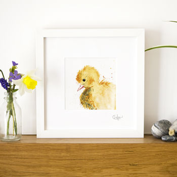 Inky Duckling Illustration Print By Kate Moby | notonthehighstreet.com