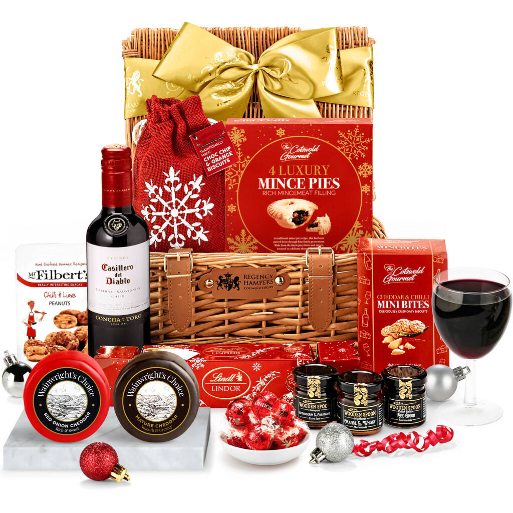 Winter Favourites Christmas Hamper With Red Wine By Regency Hampers