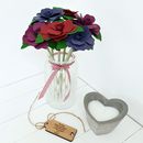 Leather Anniversary Large Roses In Glass Carafe By Little Foundry ...