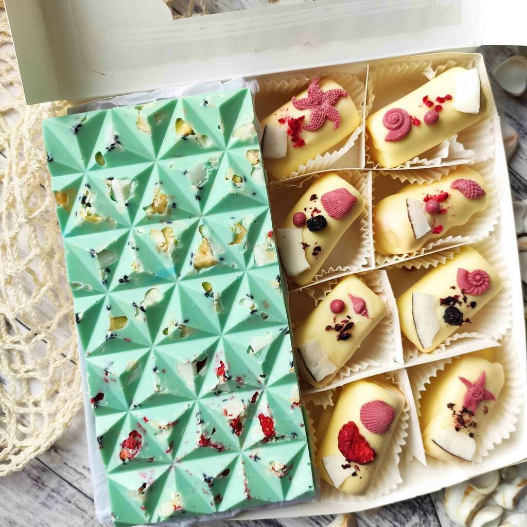 Sea Themed Personalised Chocolate Turtles And Seashells By The Unique ...