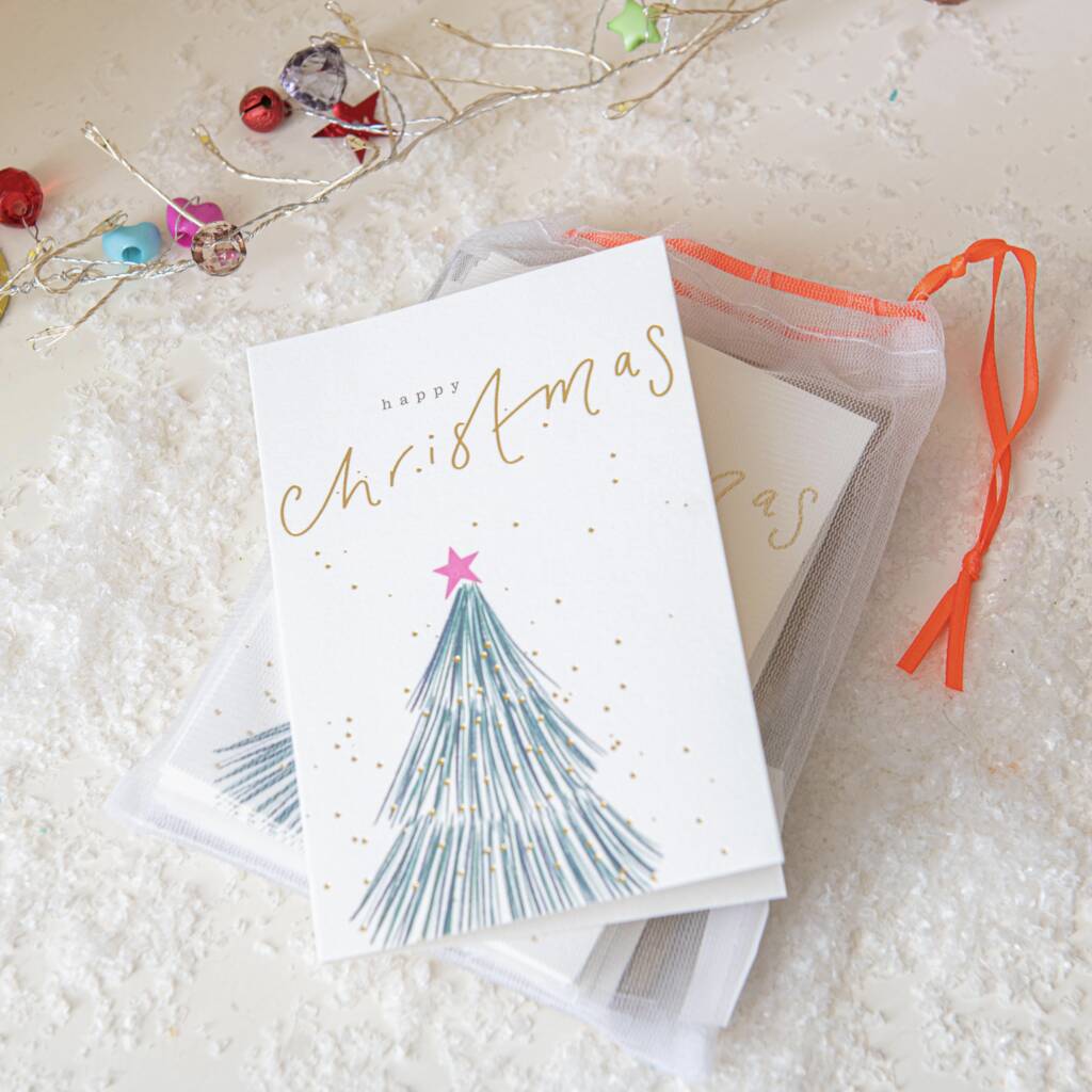 Pack Of Ten Gold Embossed Christmas Cards By TheLittleBoysRoom ...