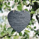 Personalised Slate Heart Keepsake By Marbletree | notonthehighstreet.com