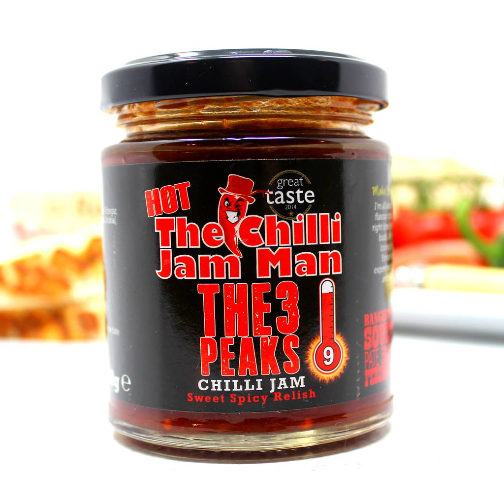 the three peaks chilli jam by the chilli jam man | notonthehighstreet.com