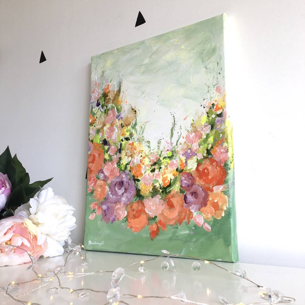 Coral Flower Painting