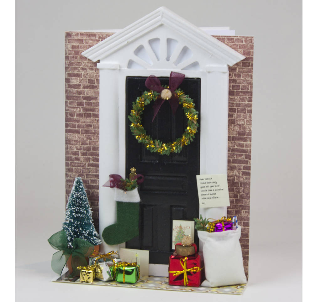 christmas door 3d personalised card by karrie barron ...