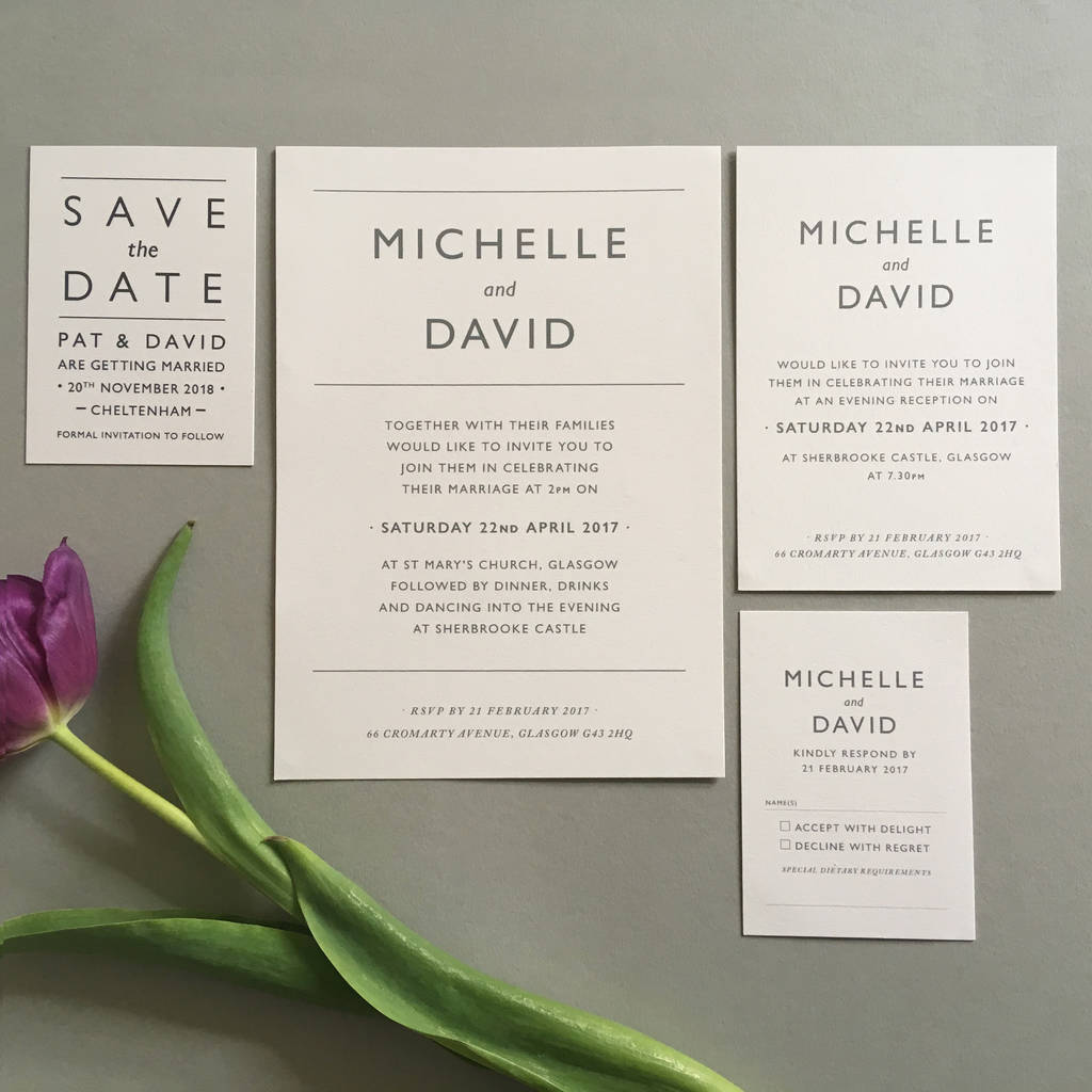 modern typography wedding save the date card by lovat press ...