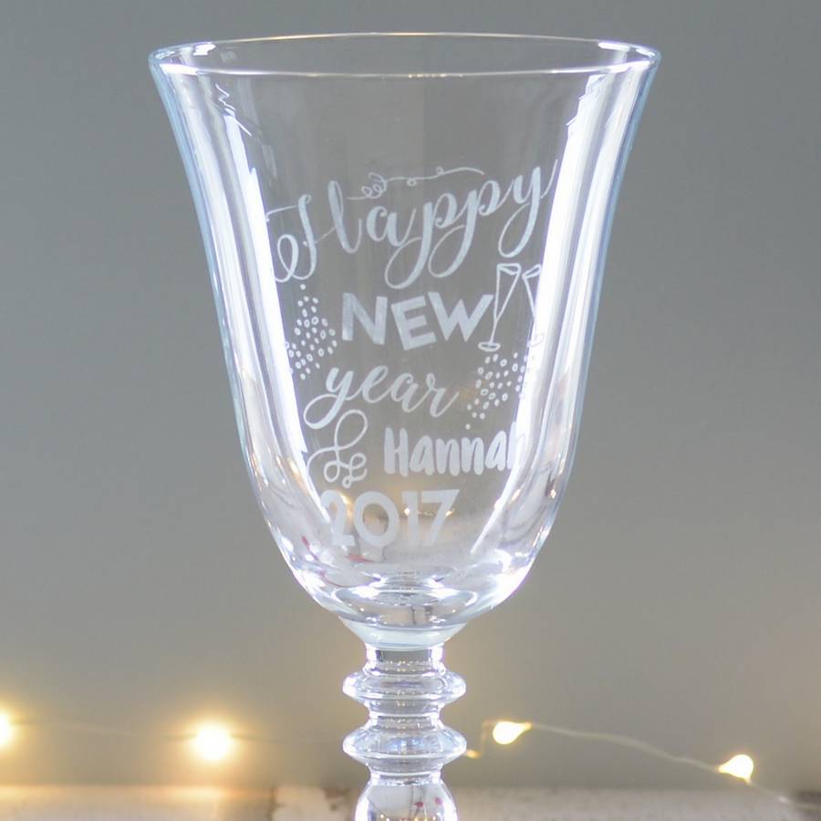 Happy New Year Personalised Wine Glass By Chalk And Cheese