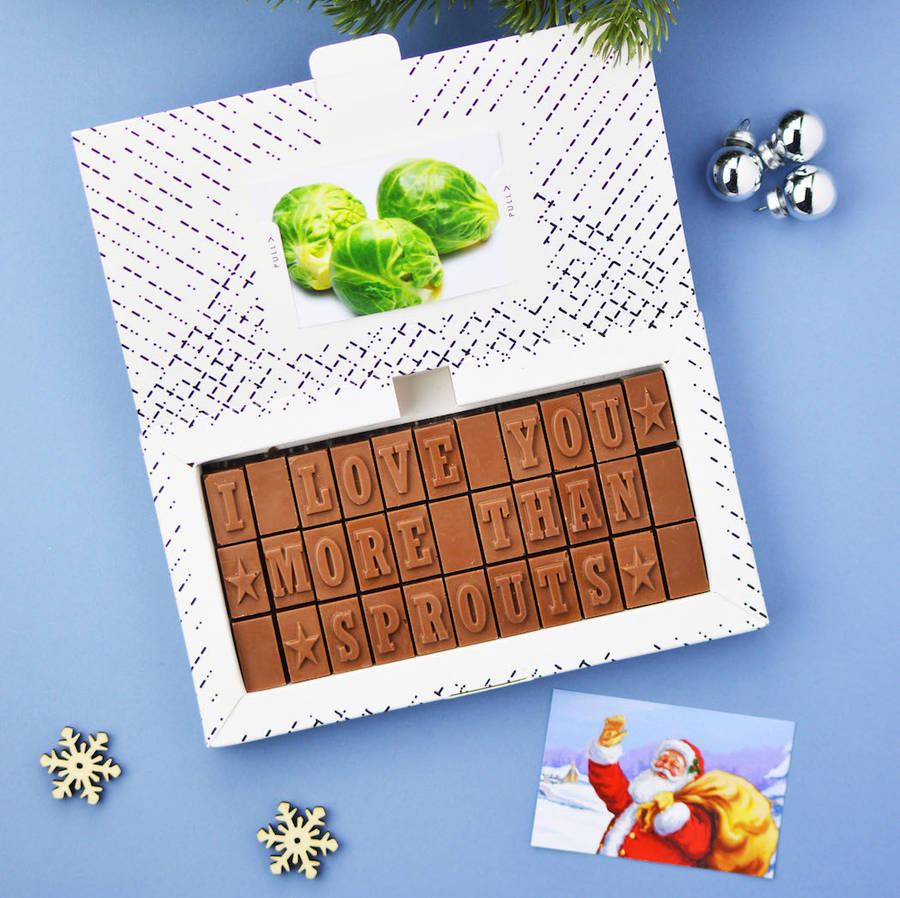personalised chocolate gift in a large box by morse toad chocolate ...