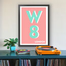 W8 Holland Park, London Postcode Typography Print By Ec Crafted ...