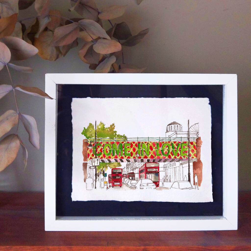 London Brixton Print On Recycled Rag Paper By draw the line ...