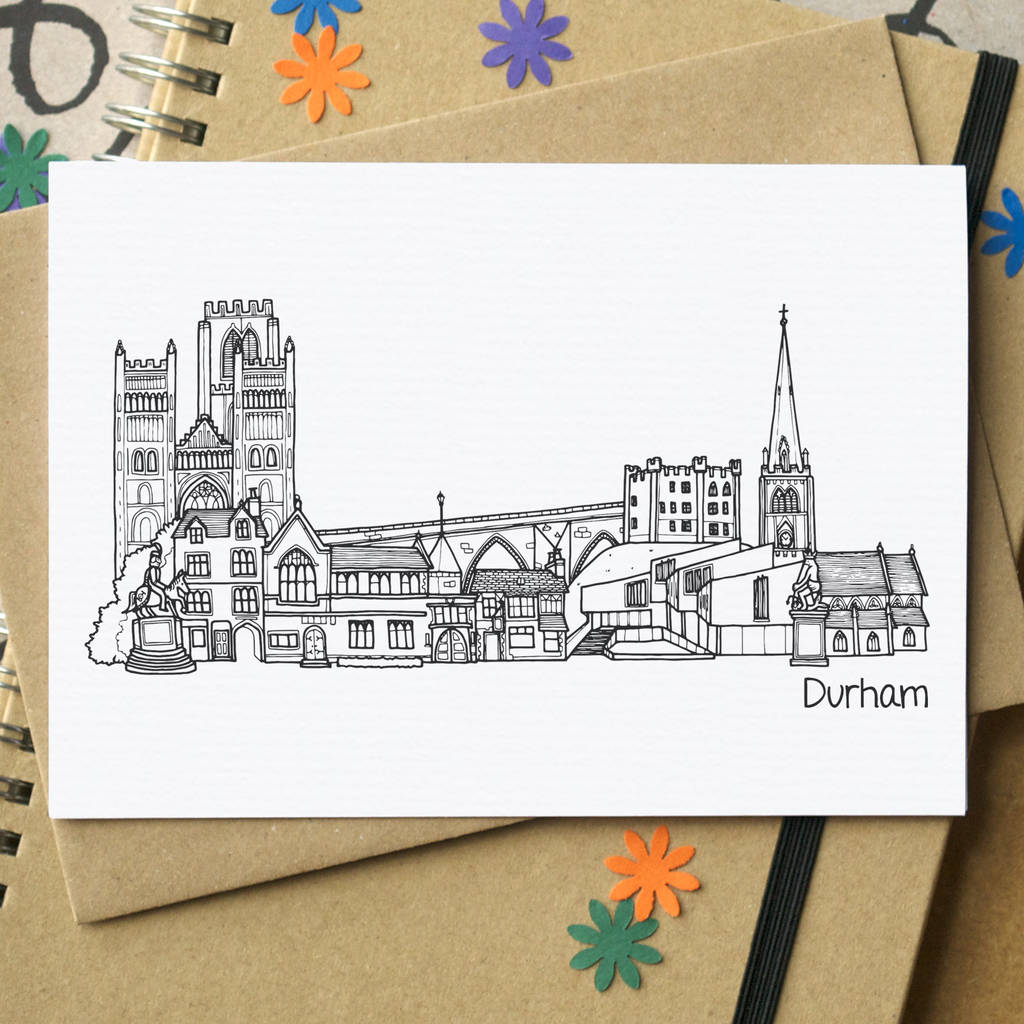 Durham Skyline Cityscape Art Print Unframed By Becka Griffin ...