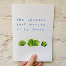 Personalised 'sprouts!' Joke Christmas Card By Yellow Green Blue ...