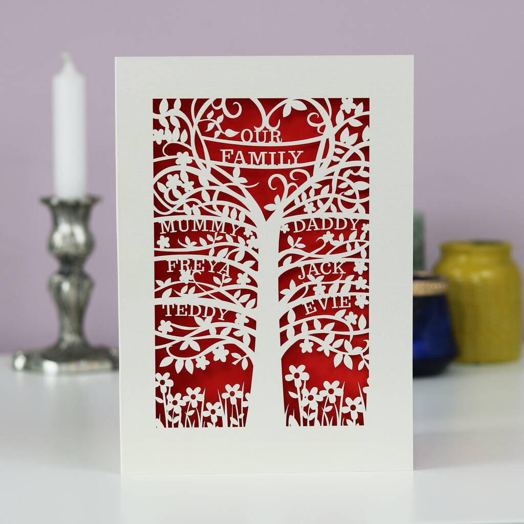 Personalised Family Tree Father's Day Card By Pogofandango ...