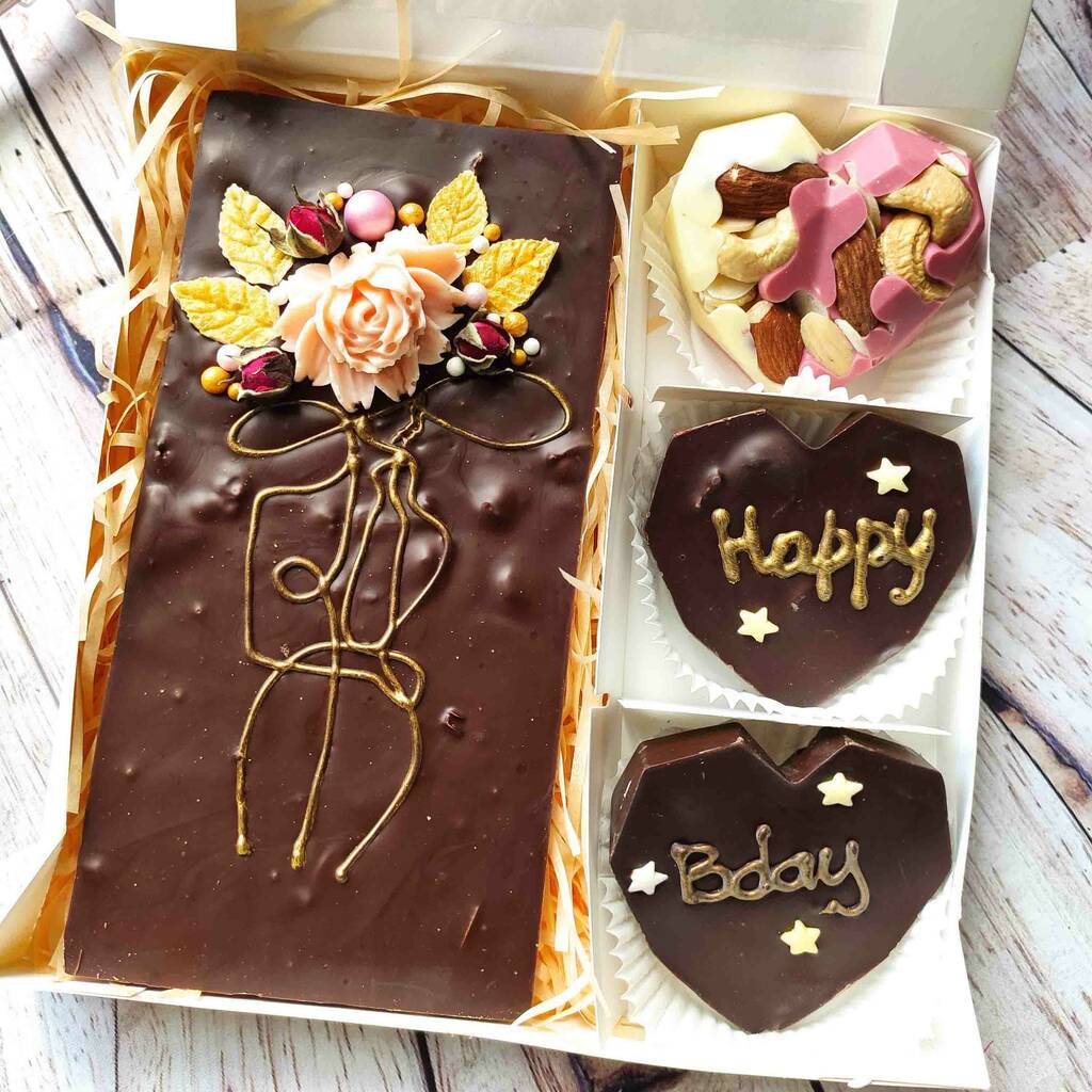 Personalised 'the Flower Hat Lady' Chocolate By The Unique Chocolate ...