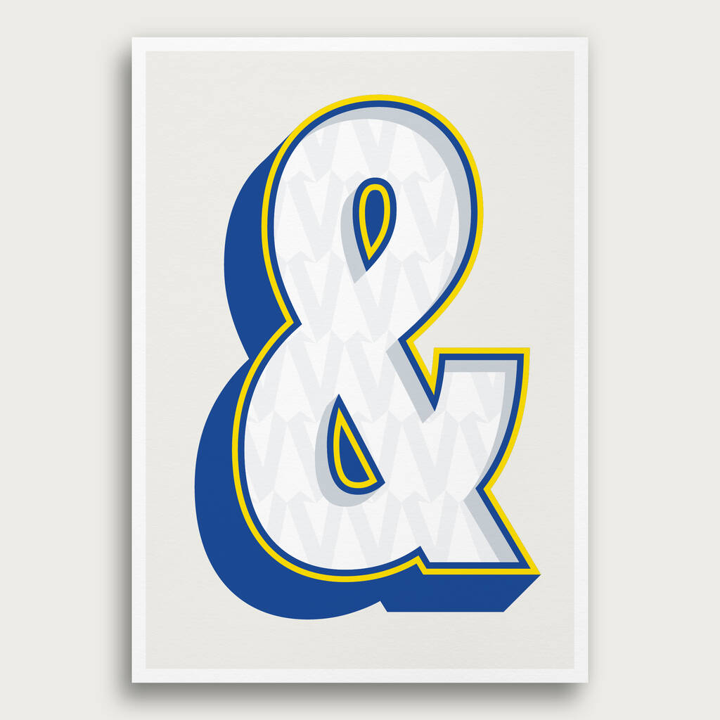 Leeds Utd. Football Alphabet Typography Prints By Dinkit ...