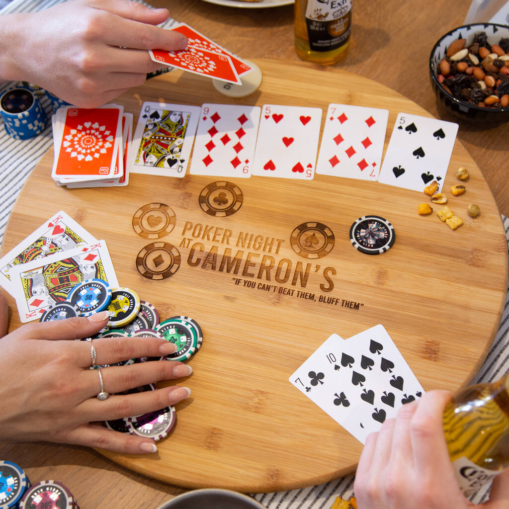 Personalised Poker Night Rotatable Serving Board By Duncan Stewart ...