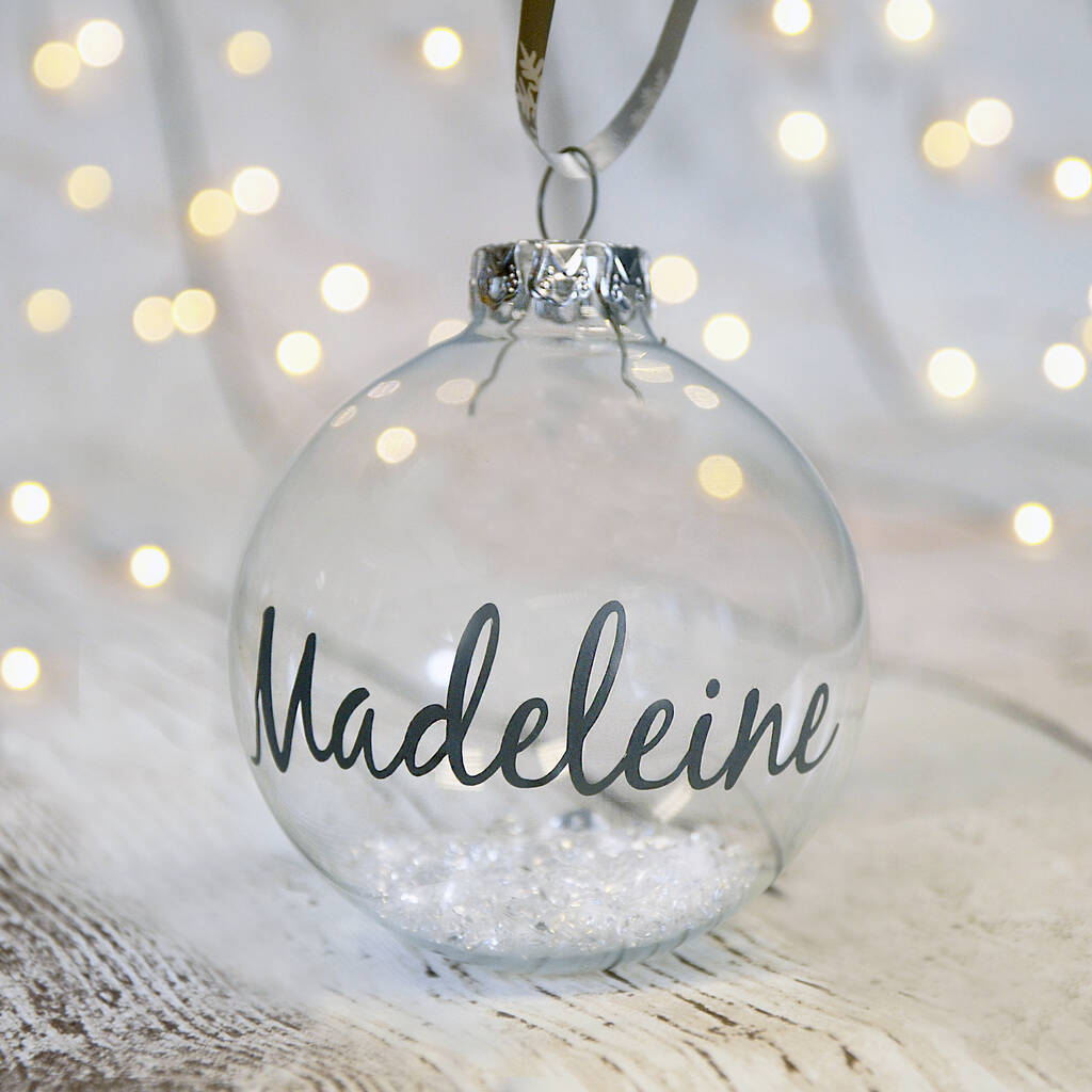 Personalised Crystal Filled Bauble By Perfect Personalised Gifts ...