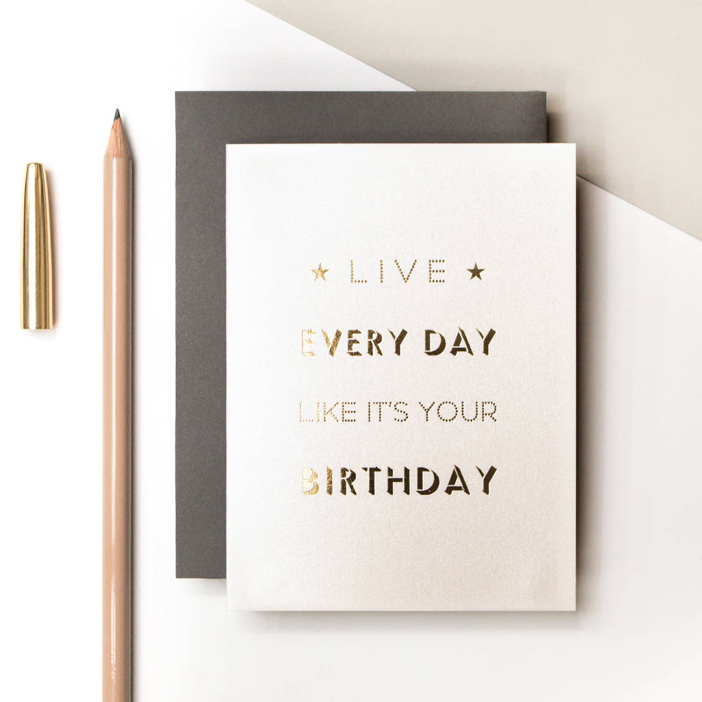 Mini Gold Foil Birthday Card By Coulson Macleod | notonthehighstreet.com