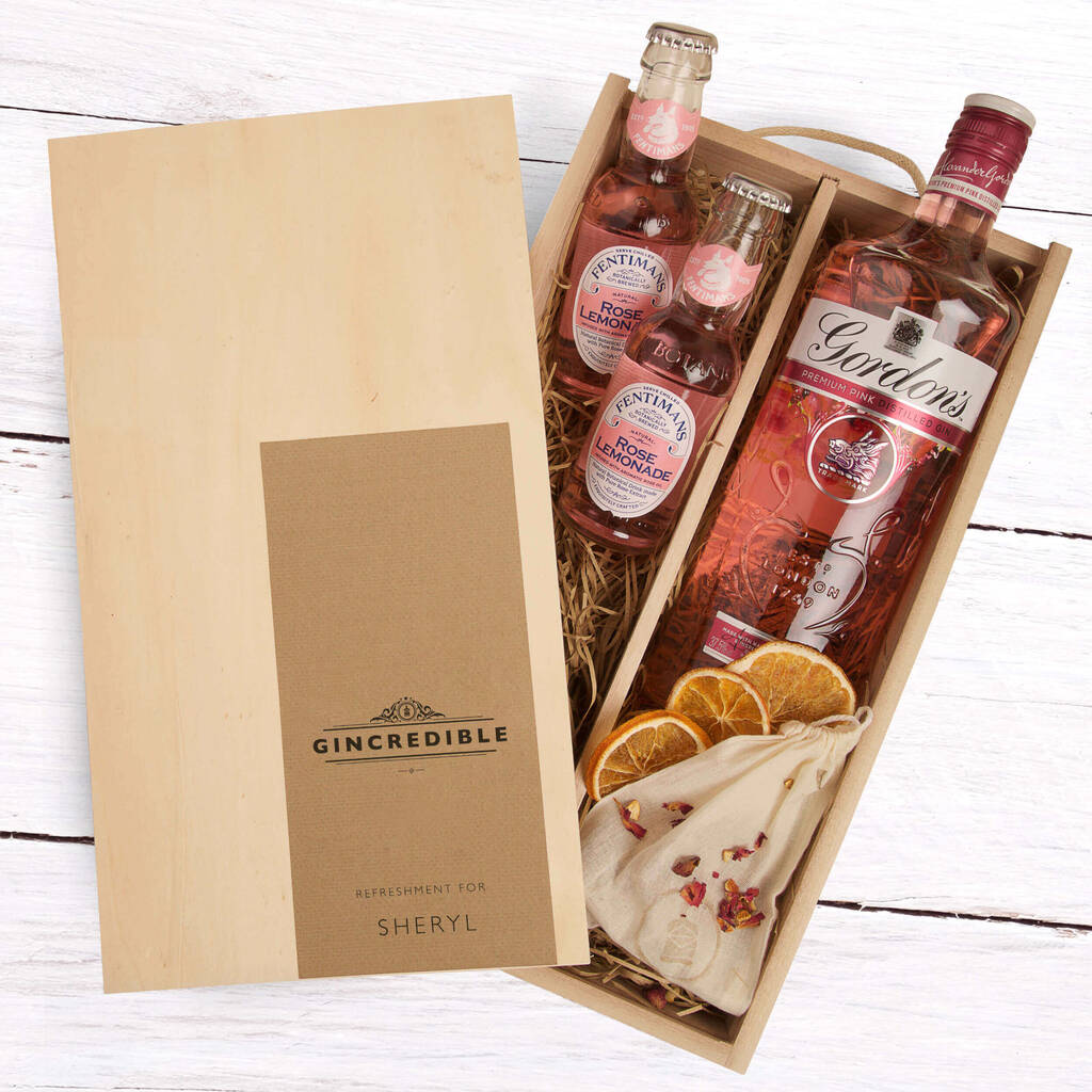 Personalised Gordon's Pink Gin Gift Set With Lemonade By SpiritSmith ...