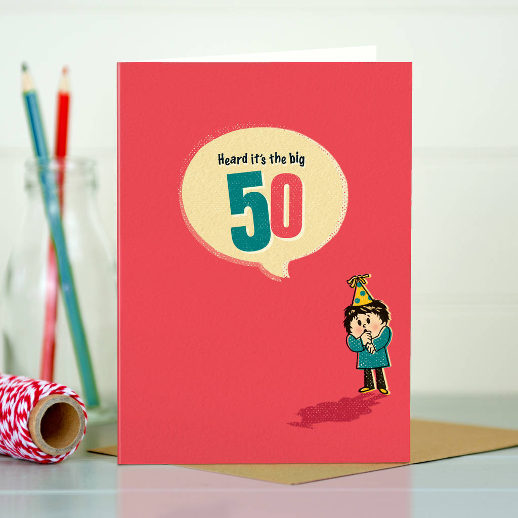 the big '50th' 50th card by the typecast gallery | notonthehighstreet.com